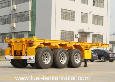 China 2 / 3 Axles Container Trailer Chassis , Port container skeletal semi trailer for sale