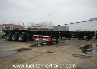 China 40 Foot Carbon Steel Semi Trailer Chassis With 12 Pieces ISO Twist Locks for sale
