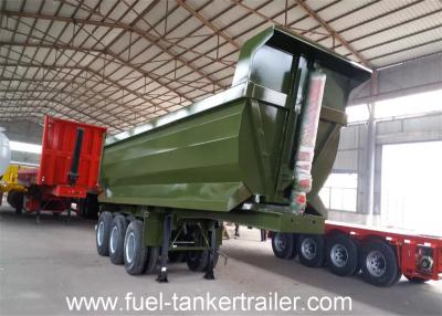 China Side / Rear dump semi trailer / semi dumper trailer with three FUWA 13TON Axle for sale
