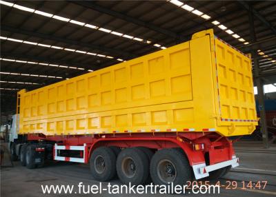 China Rear / side dump Trailer Truck / semi tipper trailer with huge load volume 50 ton -100 ton for sale