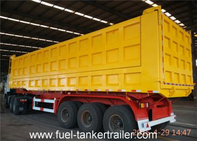 China 60T Loading Capacity Dump Tipper Semi Trailer For Sand , gravel cargos transporting for sale