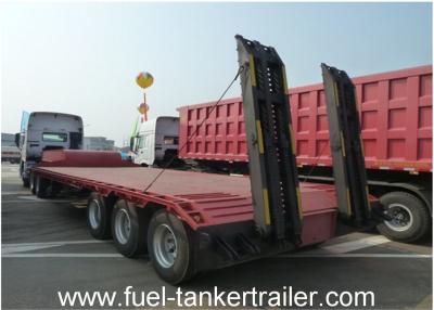 China 3 axle 50ton payload low bed semi trailer for machine transport for sale