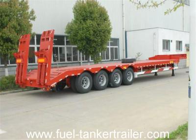 China 100Ton loading capacity Low Bed Semi Trailer with Four Axle Hydraulic Gooseneck for sale