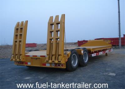 China Low Bed Semi Trailer with FUWA AXLES to transport heavy duty equipment for sale