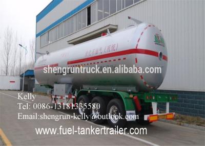 China 56000L Tri - axle 58.5cbm LPG tanker Truck semi trailer with fire extinguishers for sale