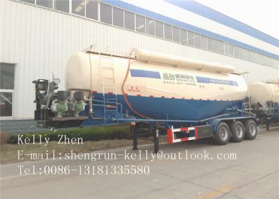 中国 青く白い三車軸 40m3 セメントの輸送はタンク トレーラーを半トラックで運びます 販売のため