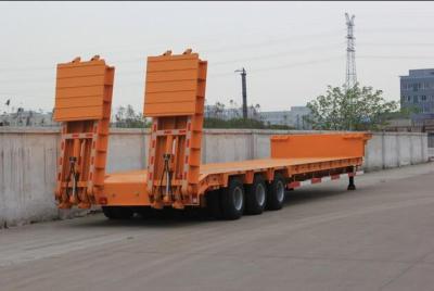 China 80t Heavy Duty Low Bed Semi Trailers , Hydraulic Platform Trailers for sale