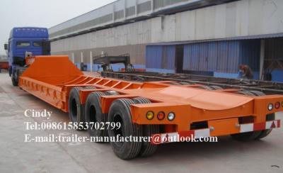 China 30 ~ 100 Tons Excavator Trailer / Lowbed Semi Trailer / Low Bed Truck Trailer for sale