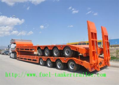 China 3 Axle 40 ton Heavy Machinery Low Bed Trailer , Q345B Main Beam Heavy Duty Trailers for sale