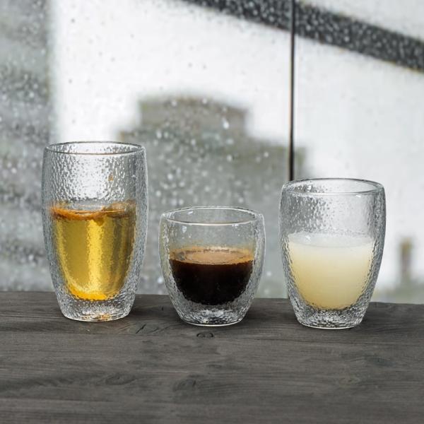 Quality OEM Double Wall Bubble Glass Cup High Borosilicate Thermal Insulation Coffee Cup for sale