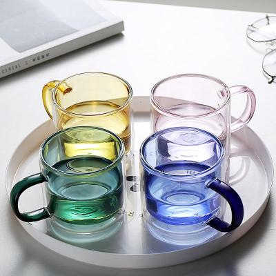 China Single Layer High Borosilicate Glass Coffee Mug Contemporary Design with Wooden Handle for sale