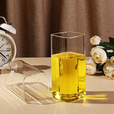 China Square Straight High Borosilicate Glass Cup OEM Capacity Glass Coffee Cups for sale