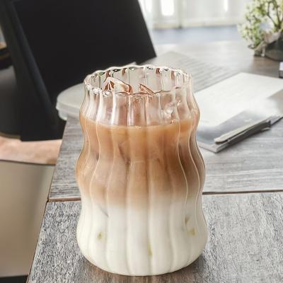 China Customized Single Wall Glass Mug High Borosilicate Coffee Glass Cup For Restaurant for sale