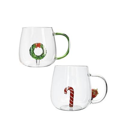 China Modern Three Dimensional Belt Design Glass Coffee Cup For Hot Or Cold Beverages for sale
