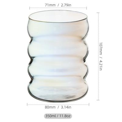 China Modern Cute Glass Straw Cup 300ml Small Fresh Bow Design For Girls For Home Tea Milk Coffee Party Juices for sale