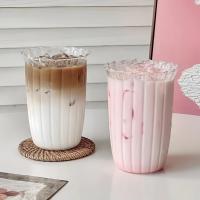 Quality 14OZ 420ml Customizable High Borosilicate Vertical Clear Glass Mugs Vintage for sale