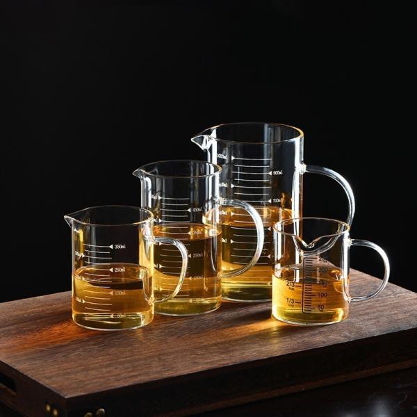 Quality Eco friendly Borosilicate Glass Cup With Measuring Line Food Safe Round Glass Cup for sale
