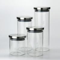 Quality Heat Resistant 8oz Airtight High Borolicicate Glass Jar With Metal Lid Custom for sale