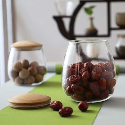 China OEM Size Borosilicate Glass Airtight Container Storage Jars For Coffee Bean 400ML 800ML for sale