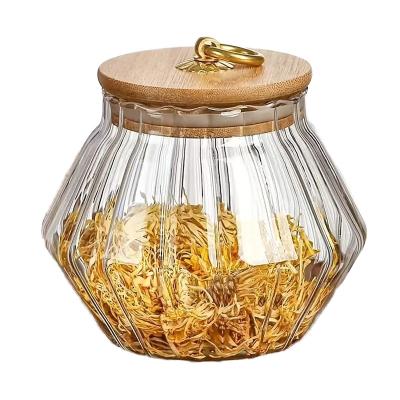China Modern Heatable Glass Storage Jar With Metal Handle Multifunction 500ml 600ml for sale