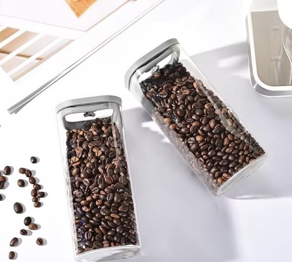 Quality OEM Clear Borosilicate Glass Jar Airtight Food Storage Canister Refrigerator Organize for sale
