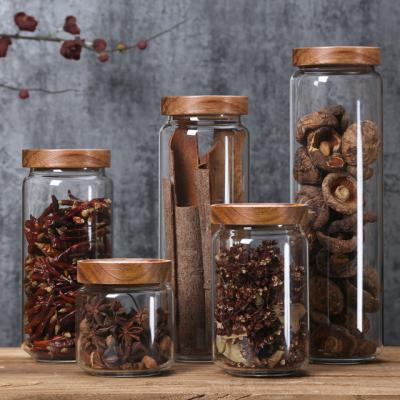 China Large Capacity High Borosilicate Glass Storage Jar For Food Bean Spaghetti Coffee Bean for sale