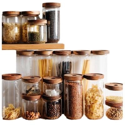 China Nordic Design Square Borosilicate Glass Jar With Flip Top Lids Moisture Proof Customized for sale