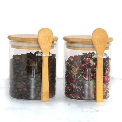 China Kitchen Accessories Home Storage Food Container Borosilicate Glass Spice Jar 200ml for sale