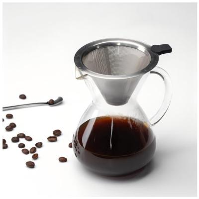 China Eco Friendly Single Wall Glass French Press Heat Resistant Glass Coffee Maker Pot 400ml for sale
