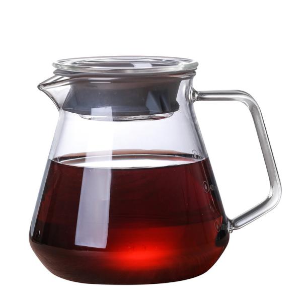 Quality Modern Design Decanter Coffee Pot Transparent Glass Coffee Pot Server 300ml for sale
