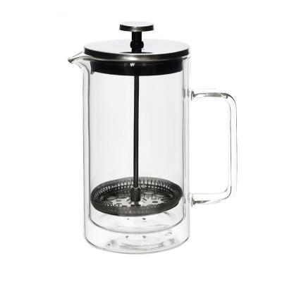 China High Borosilicate Transparent Glass Jugs Coffee Milk Frother French Press Tea Maker for sale