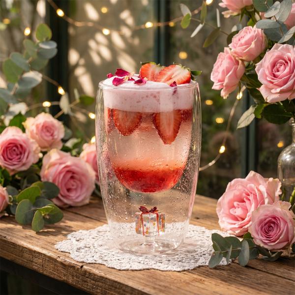 Quality Customized Color Double Wall Glass Mug Lightweight Heat Resistance Cup 300ml 400ml for sale