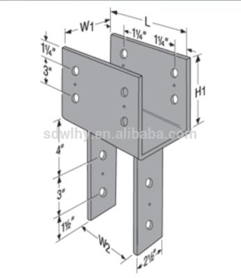 Cina Bracket in metallo personalizzati per travi di legno in vendita