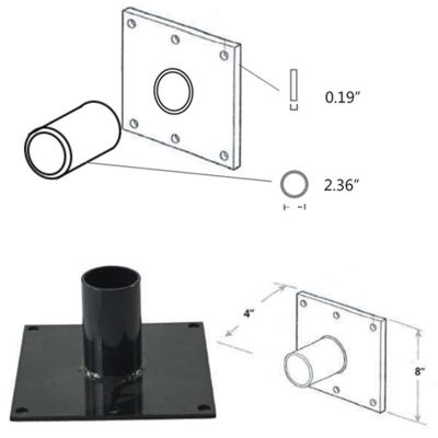 Cina Non standard T-Shaped Wall Mount Bracket per la customizzazione di Post Top Tenon Bracket Standard in vendita