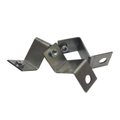 China 0.4-3mm espessura Custom galvanizado de aço estampagem bracket de canto para montagem fixa à venda