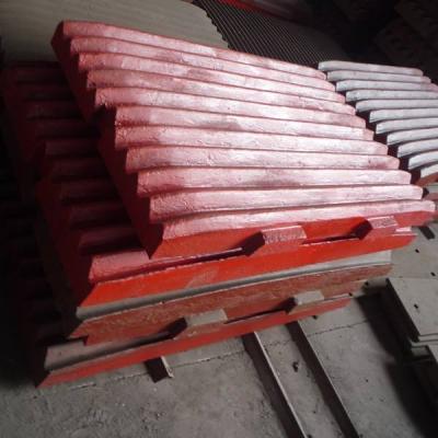 China jaw crusher plate jaw crusher parts high manganese fixed jaw for sale