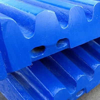 China JM CJ Series manganese jaw liners jaw crusher plates jaw crusher spares Mn13Cr2 Mn18Cr2 for sale
