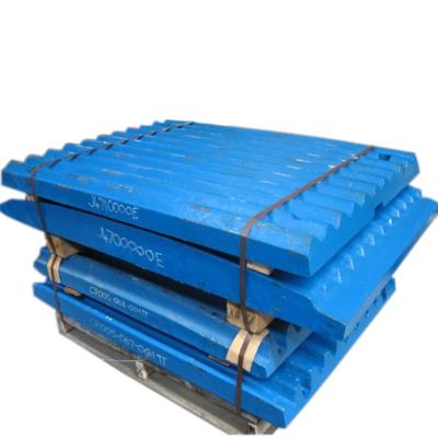 China Extec C12 Jaw Sets manganese waer parts fixed jaw and swing jaw casting crusher spares JAW PLATE for sale