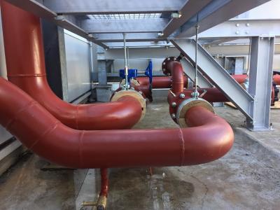 China A795 schedule 10 erw welded carbon steel pipes for fire fighting use with painted and grooved ends/ ASTM A53 steel pipe for sale