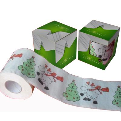 China wholesale price printed toilet paper rolls 2/3ply 250 sheets Flexographic printing ink 100% virgin pulp for sale