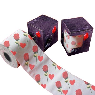 China flower toilet tissue  2ply  250 sheets  custom printed toilet paper 100% virgin pulp for sale