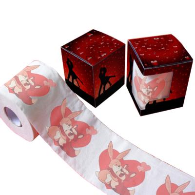 China printed toilet tissue paper  2ply  250 sheets 100% virgin pulp custom printed toilet paper for sale