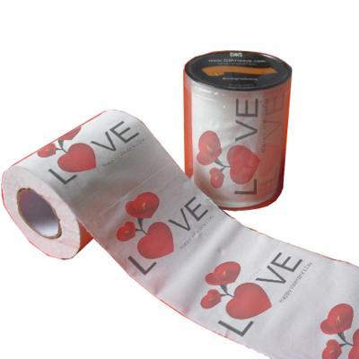 China printed toilet rolls  2ply  250 sheets 100% virgin pulp custom printed toilet paper for sale