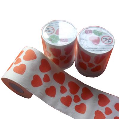 China printed toilet paper coupons 2ply  250 sheets 100% virgin pulp colored toilet paper for sale