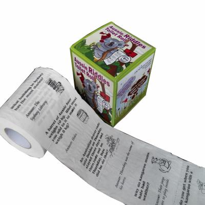 China continuous roll to roll printing  2ply  250 sheets 100% virgin pulp printed toilet paper for sale