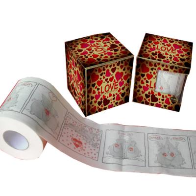 China mama love  toilet paper  2ply  250 sheets 100% virgin pulp printed toilet paper supplier for sale