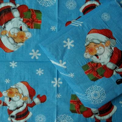 China custom printed paper napkin  pre-folded napkins wholesale colorful facial tissues supplier for sale