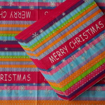 China paper napkin sizes 40cm x 40cm   pre-folded napkin wholesale printed  dinner napkins supplier for sale