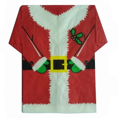 China pre-folded napkins colored fold christmas paper napkins printed cocktail napkins supplier for sale