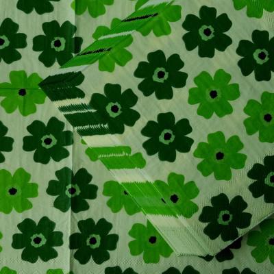 China flower print paper napkins  pre-folded  napkin color printed pocket tissues for sale